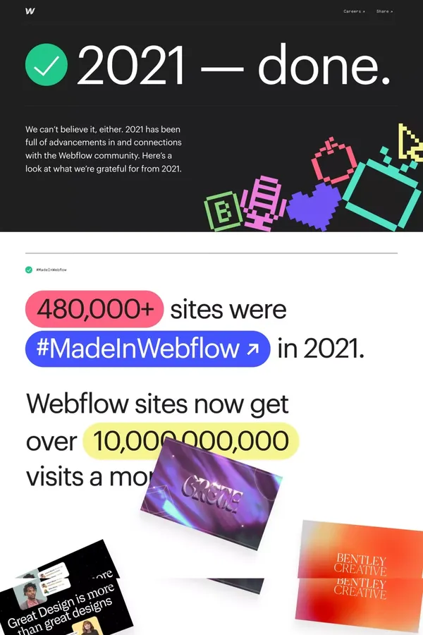 Webflow: Create a custom website | No-code website builder on Landbook - get inspired by landing ...
