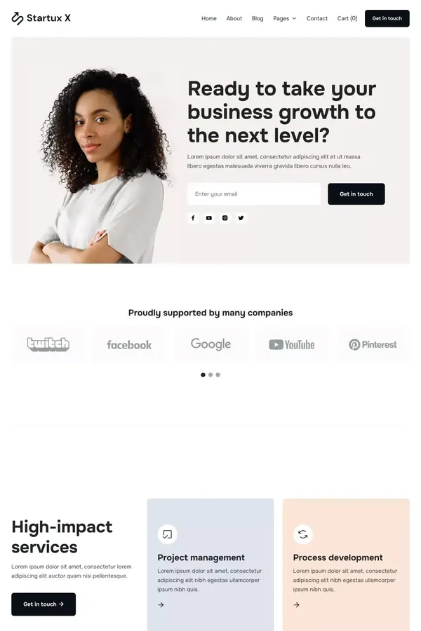 Clayo - Webflow Ecommerce website template on Landbook - get inspired by template design and more