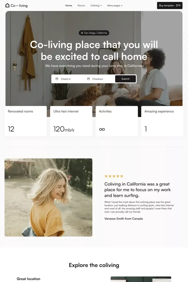 Genovas - Webflow Website Template on Landbook - get inspired by template design and more