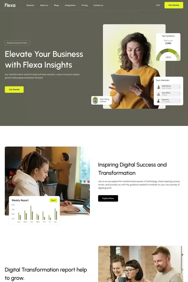 Genovas - Webflow Website Template on Landbook - get inspired by template design and more