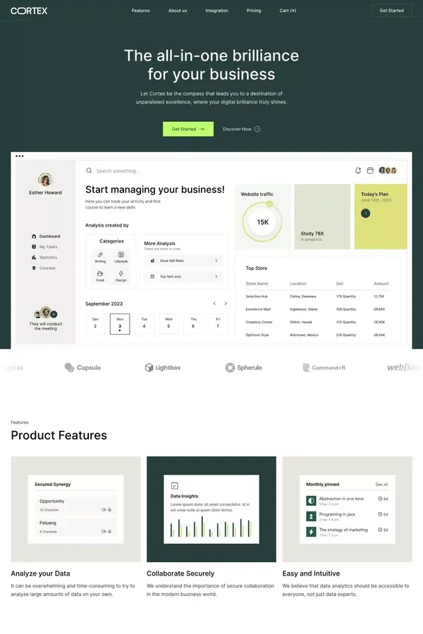 Artifact - Webflow E-Commerce Website Template on Landbook - get inspired by template design and ...