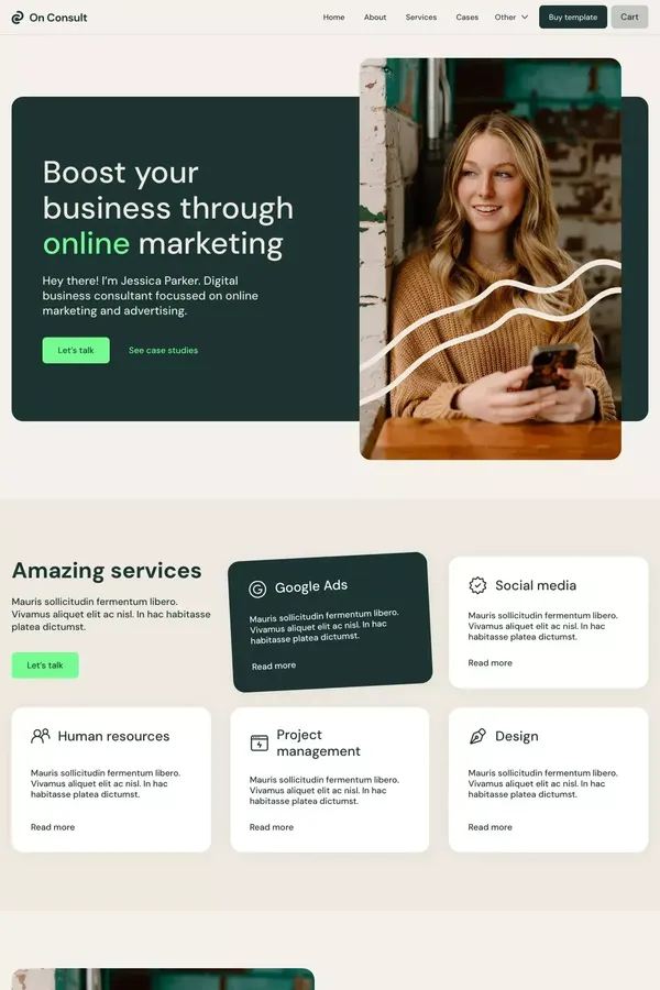 Katana - Webflow HTML Website Template on Landbook - get inspired by template design and more
