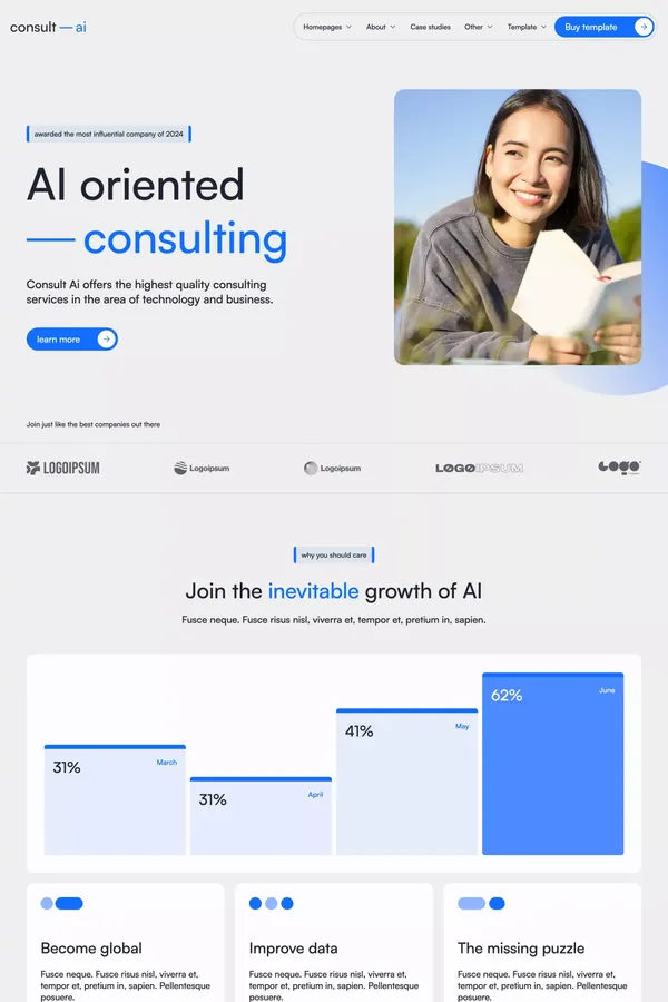Katana - Webflow HTML Website Template on Landbook - get inspired by template design and more