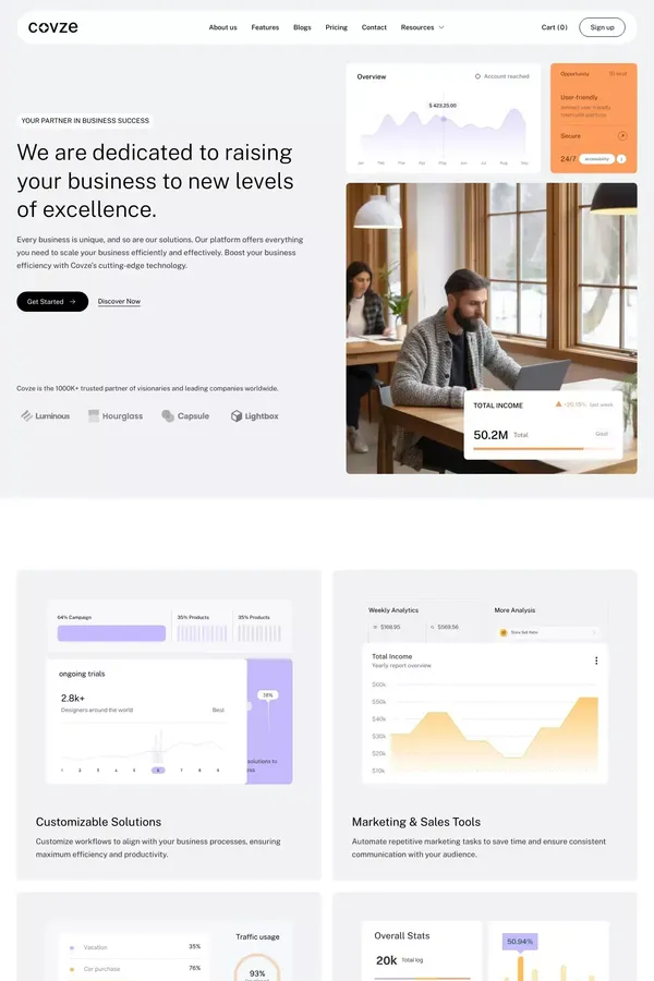 Projecty - Webflow Ecommerce Website Template on Landbook - get inspired by template design and more