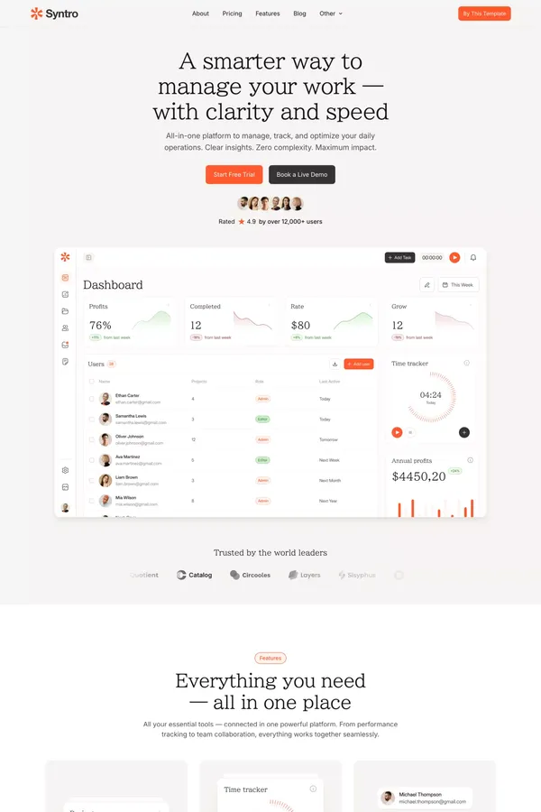 Prospect - Webflow HTML Website Template on Landbook - get inspired by ...