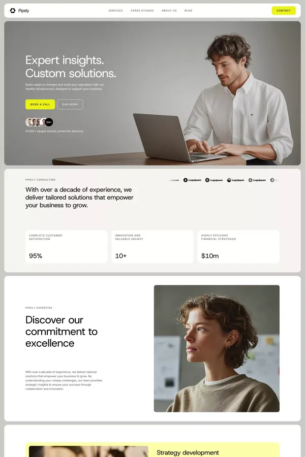 Prospect - Webflow HTML Website Template on Landbook - get inspired by template design and more