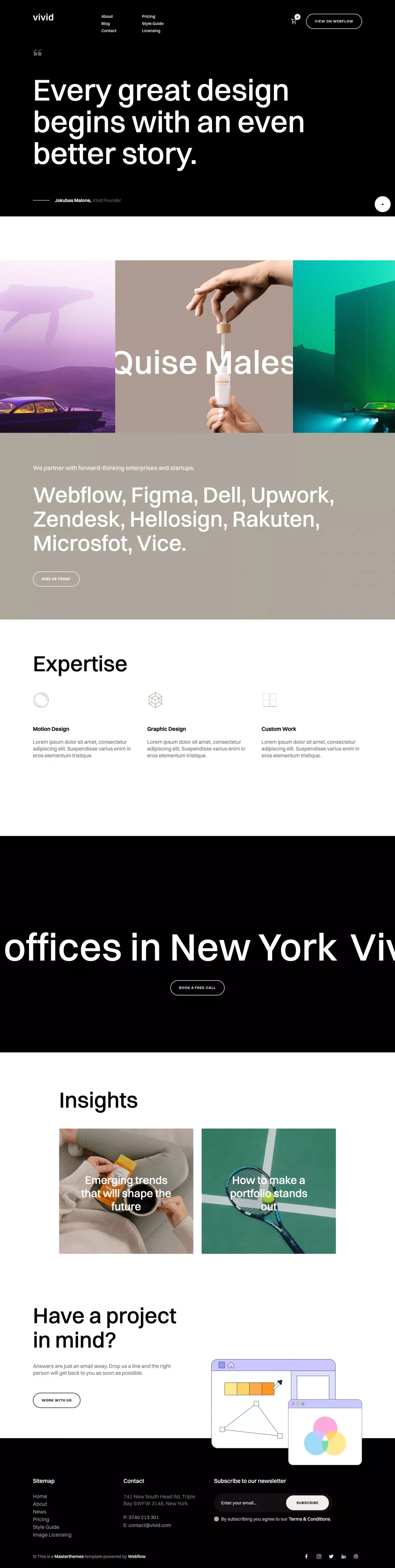 Vivid - Webflow Ecommerce website template on Landbook - get inspired ...