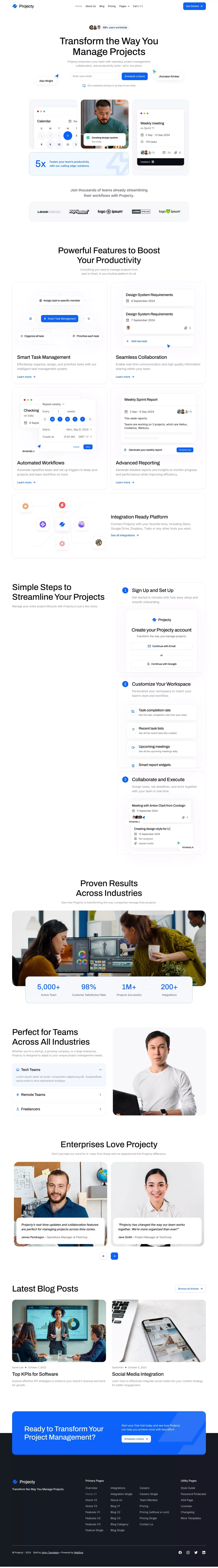 Projecty - Webflow Ecommerce Website Template on Landbook - get inspired by template design and more