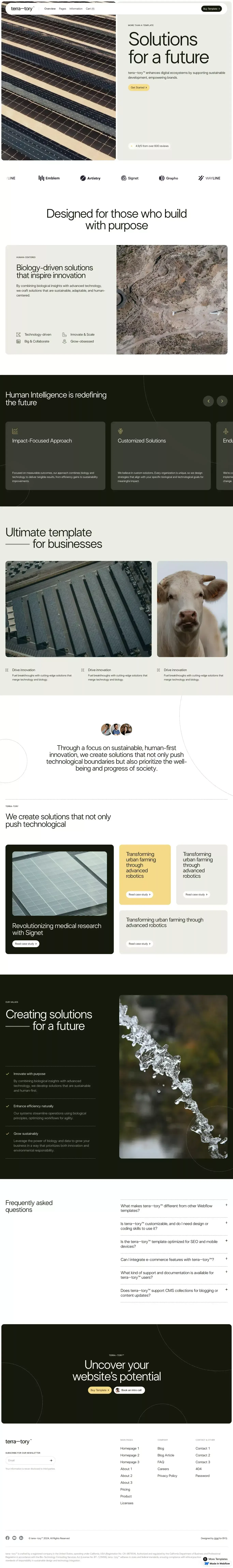 Terra-Tory - Webflow Ecommerce website template on Landbook - get ...