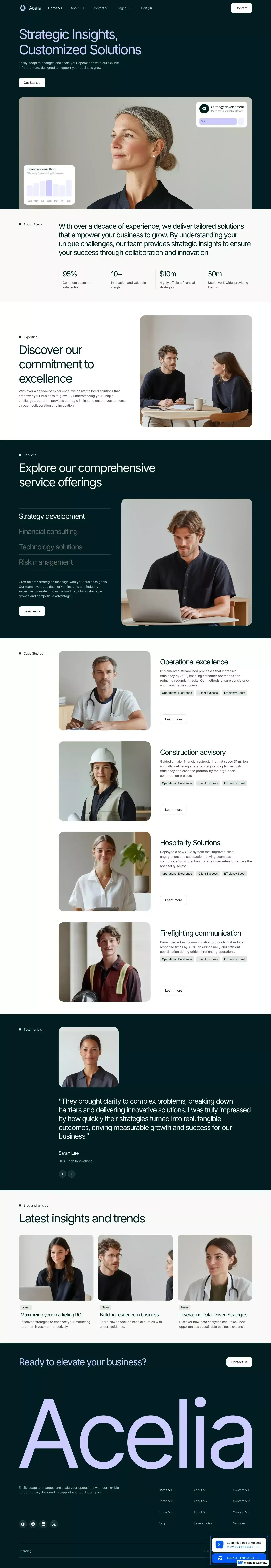 Acelia - Webflow Ecommerce website template on Landbook - get inspired ...