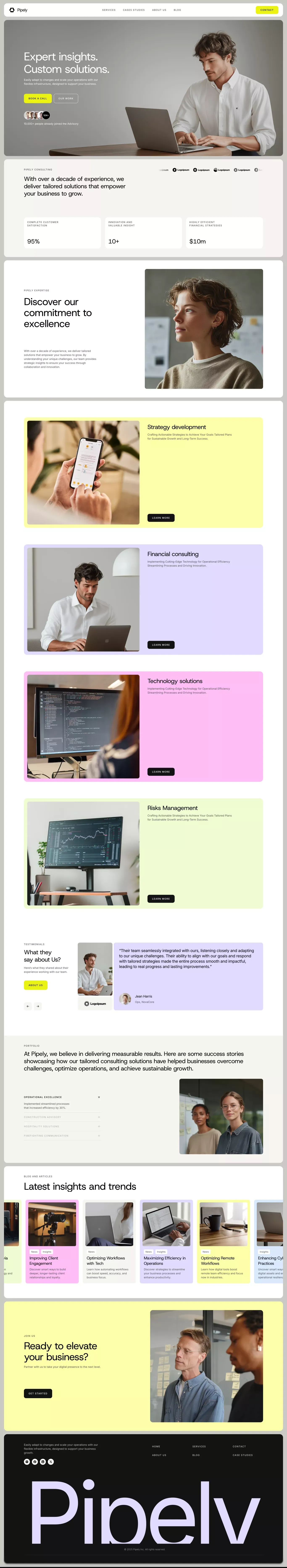 Pipely - Technology Website Template for Framer on Landbook - get inspired by template design ...