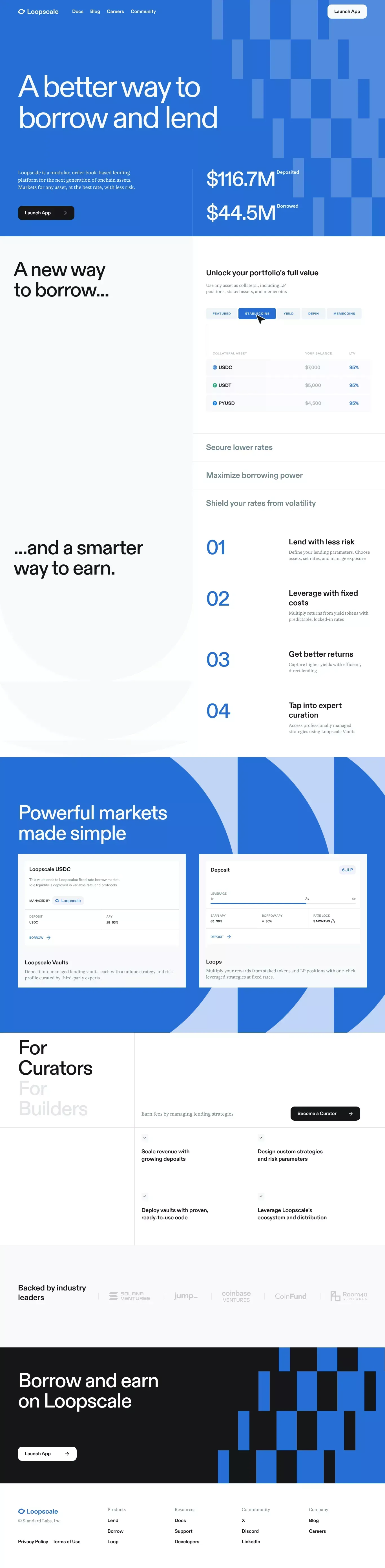 Loopscale on Landbook - get inspired by landing design and more