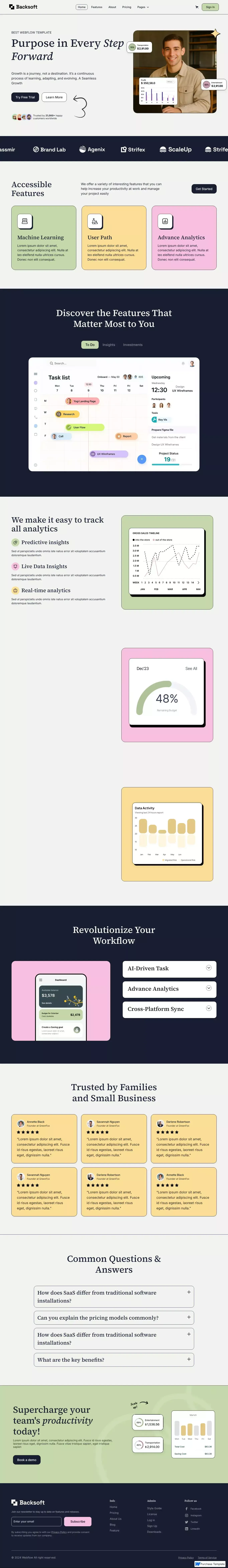 Backsoft - Webflow Ecommerce website template on Landbook - get ...