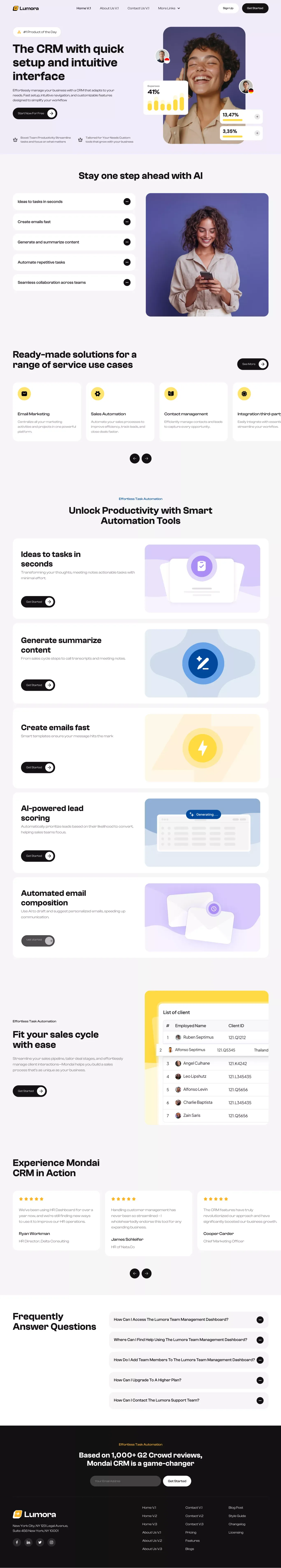 Lumora - Webflow HTML Website Template on Landbook - get inspired by template design and more