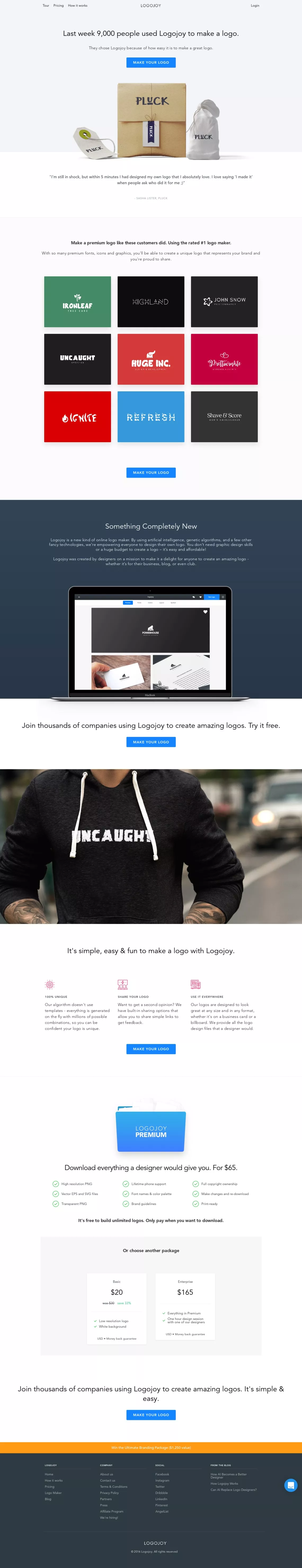 Logojoy | Make a Logo Design Online on Landbook - get inspired by ...