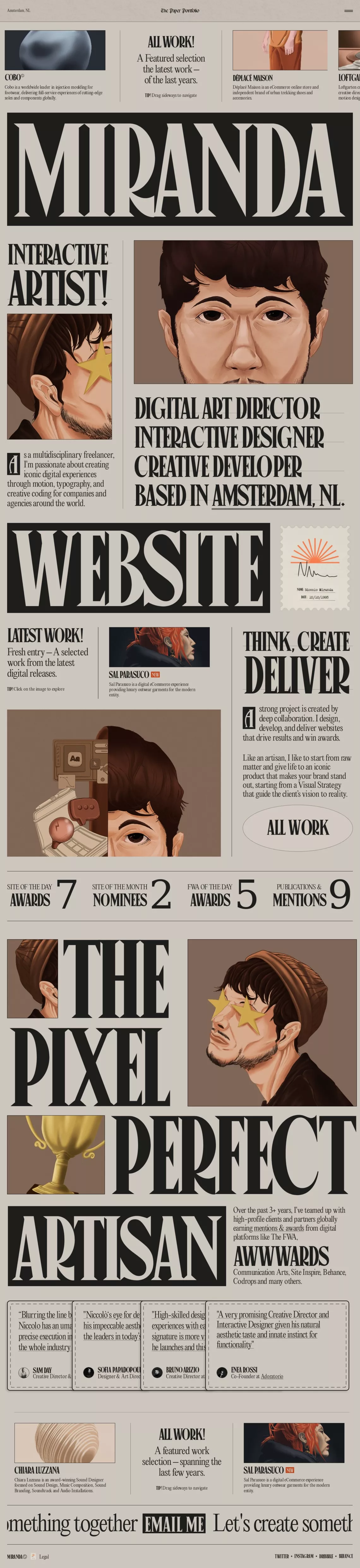 Miranda — Paper Portfolio on Landbook - get inspired by portfolio ...