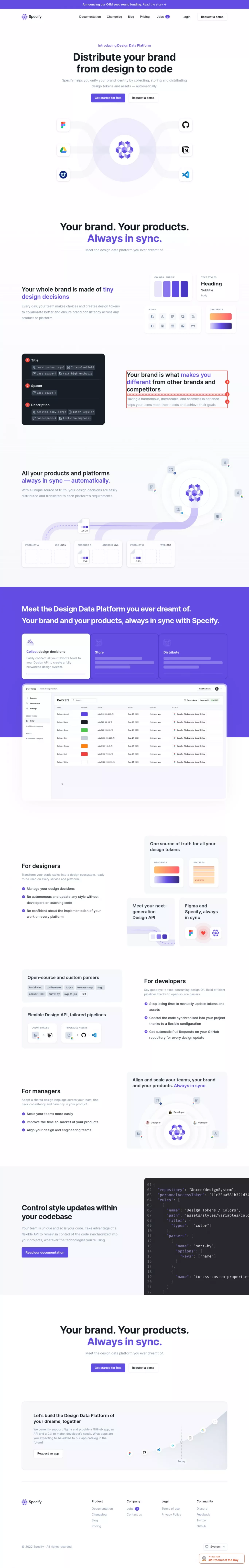 Specify | Design Data Platform (DDP) on Landbook - get inspired by landing design and more