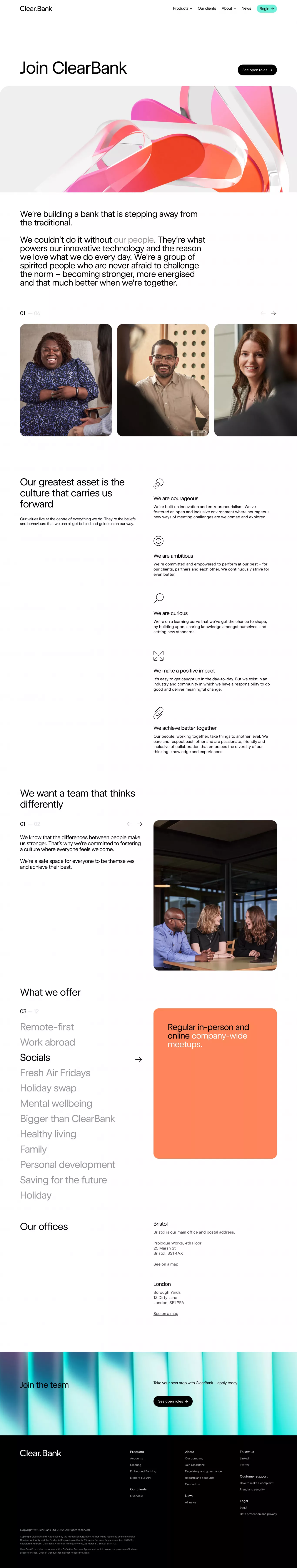 ClearBank | Join ClearBank on Land-book - get inspired by career design ...