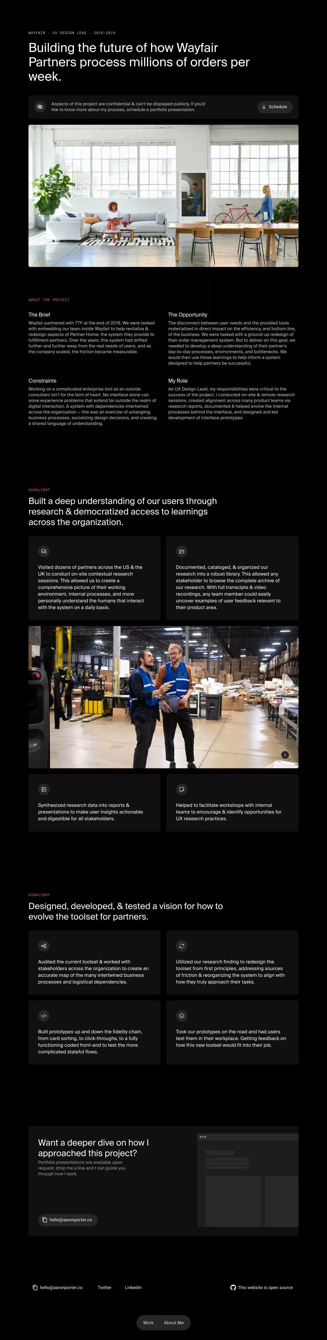 Wayfair — Aaron Porter on Land-book - get inspired by case study design ...