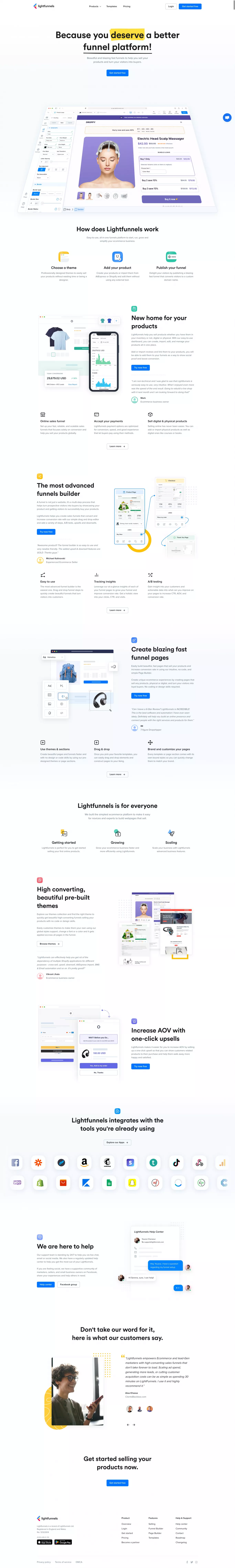 Lightfunnels | A better sales funnel platform on Landbook - get ...