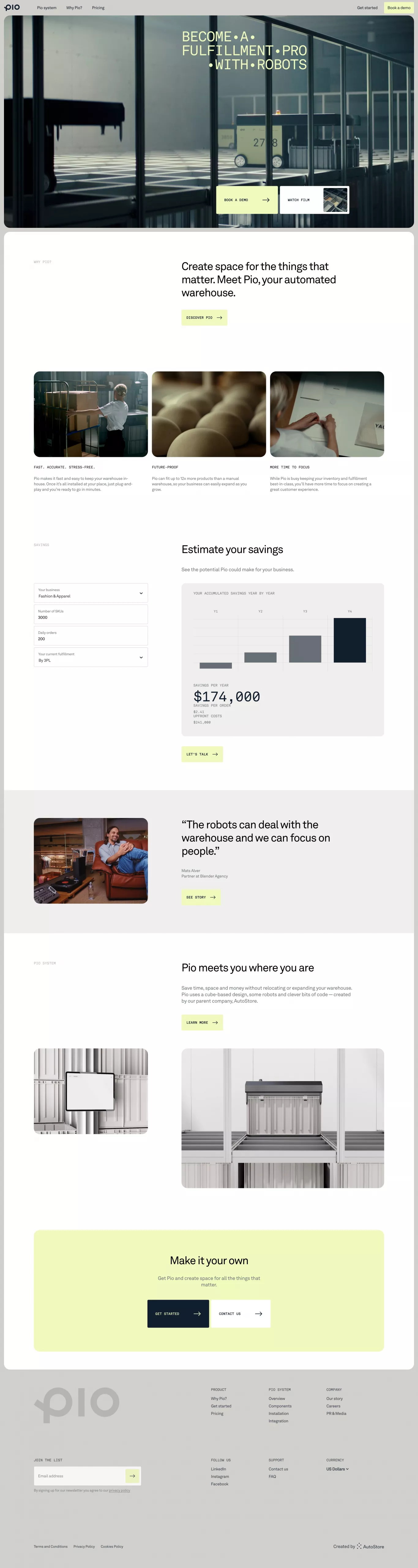 Pio© | Warehouse Automation - Free Your Business on Landbook - get ...