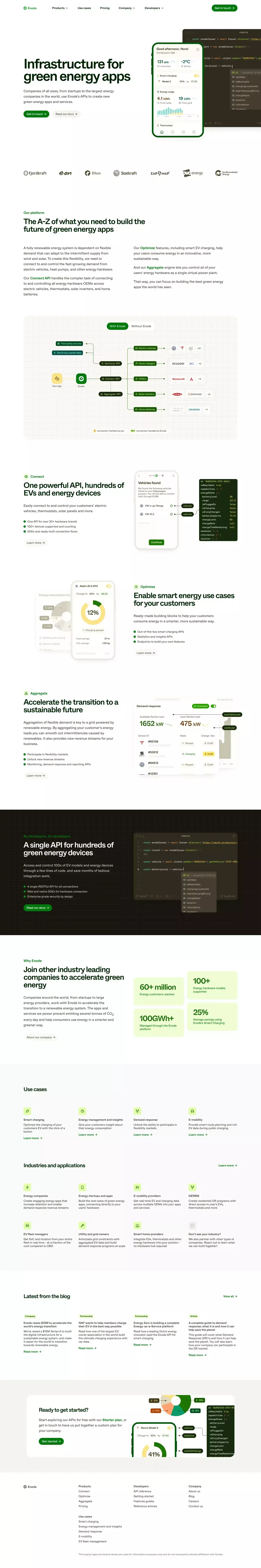 Enode: Energy APIs for EVs, Thermostats and DR on Landbook - get ...