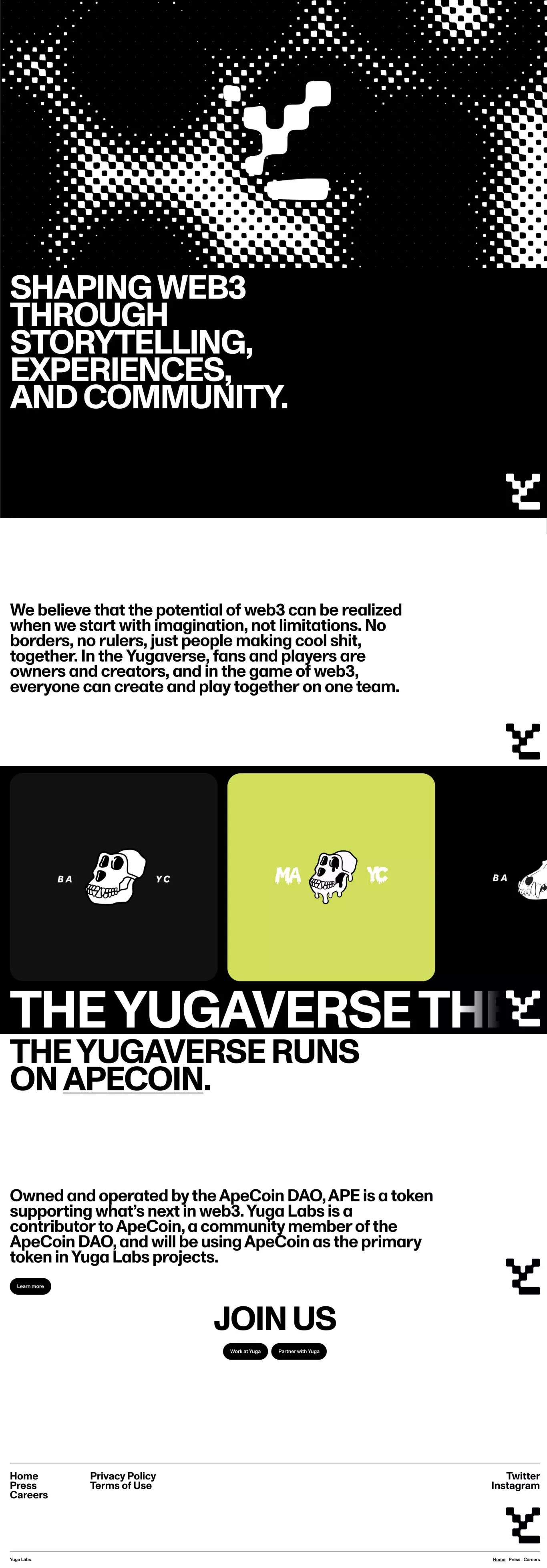 Welcome to Yuga Labs, Home of BAYC, MAYC, Otherside, Cryptopunks, and Meebits on Landbook - get ...