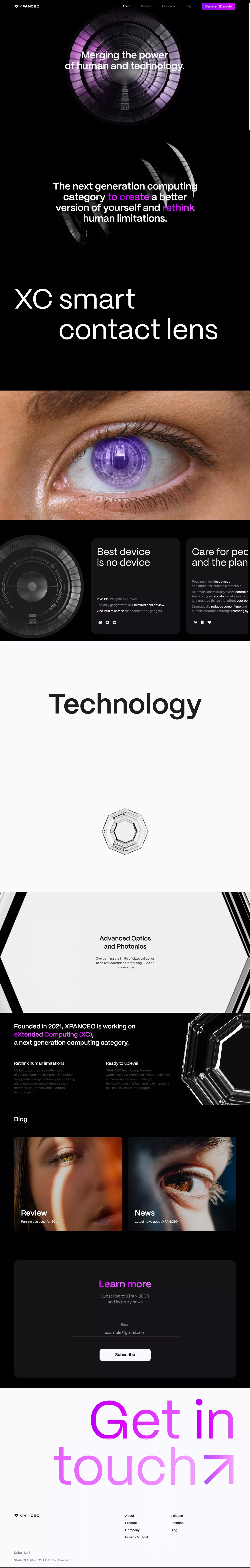 XPANCEO | eXtended Computing (XC) contact lenses on Landbook - get ...