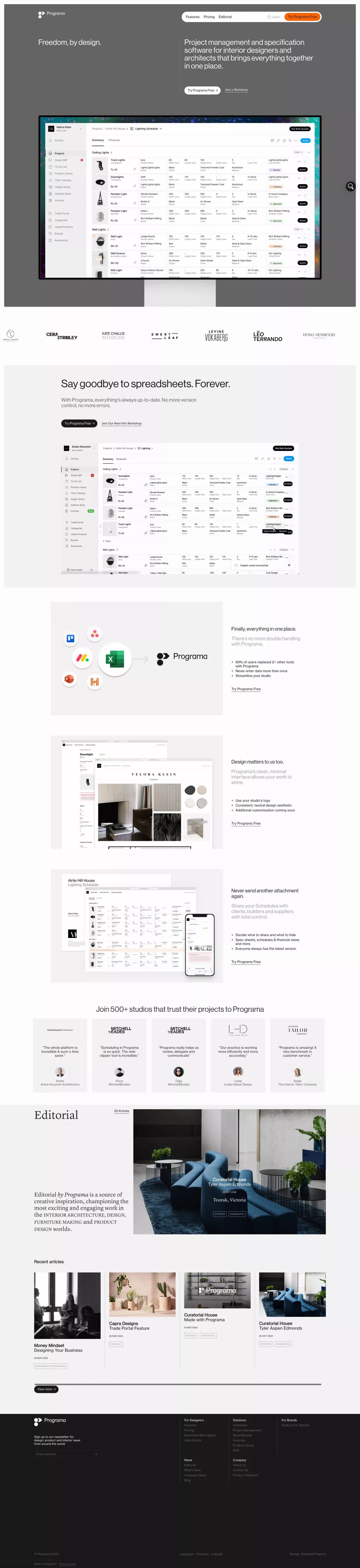 Interior Designer & Architect Project Management Software - Programa on ...