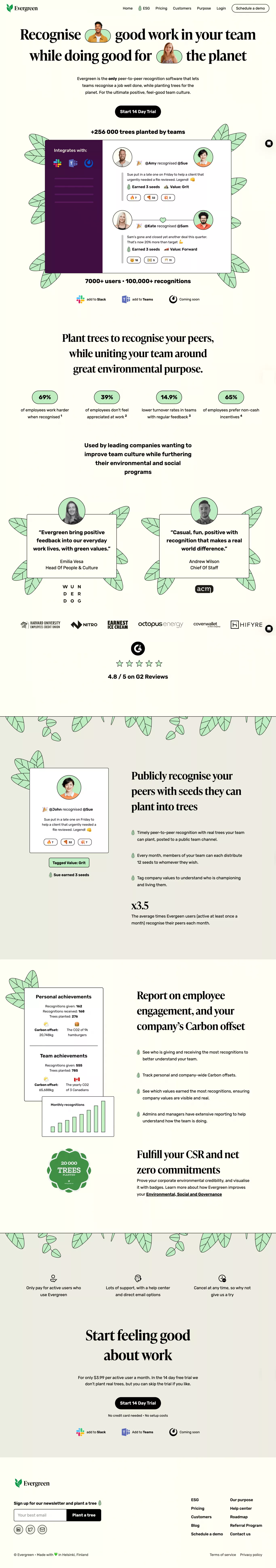 Evergreen | Give recognition and plant trees on Landbook - get inspired ...