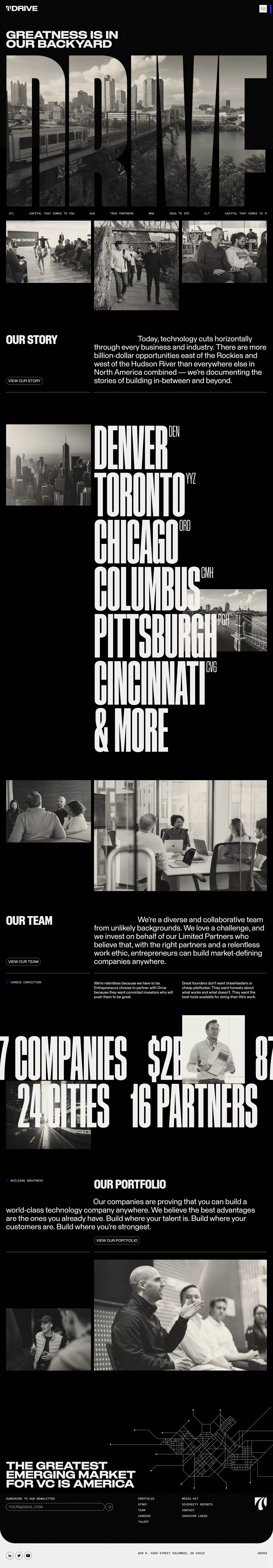 Drive Capital - Home on Landbook - get inspired by portfolio design and more