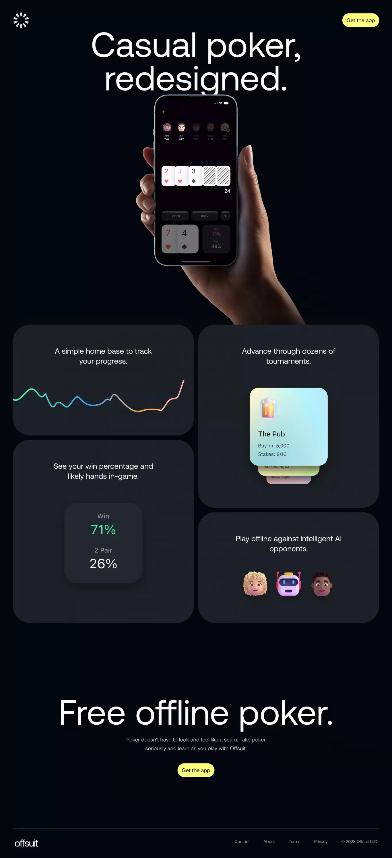 Offsuit on Landbook - get inspired by landing design and more