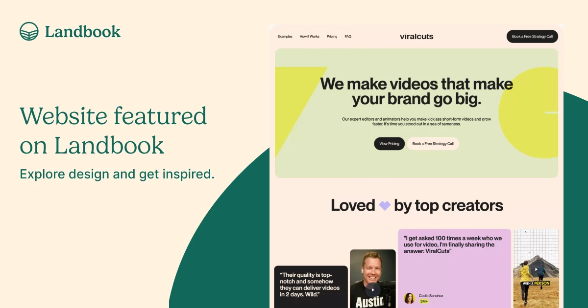 ViralCuts - Short Form Video Animators that Make Your Brand Go Big on Landbook - get inspired by ...
