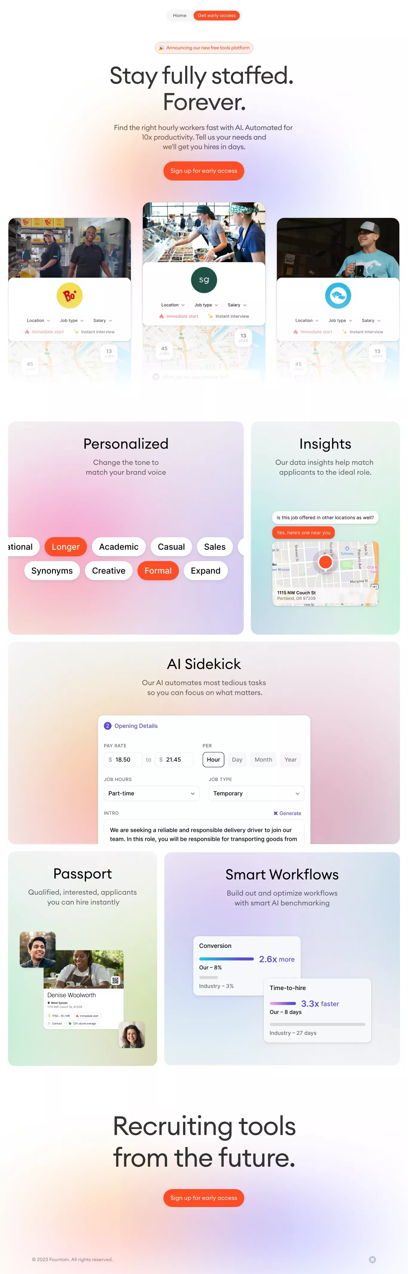 Wave - Stay fully staffed. Forever. on Landbook - get inspired by ...