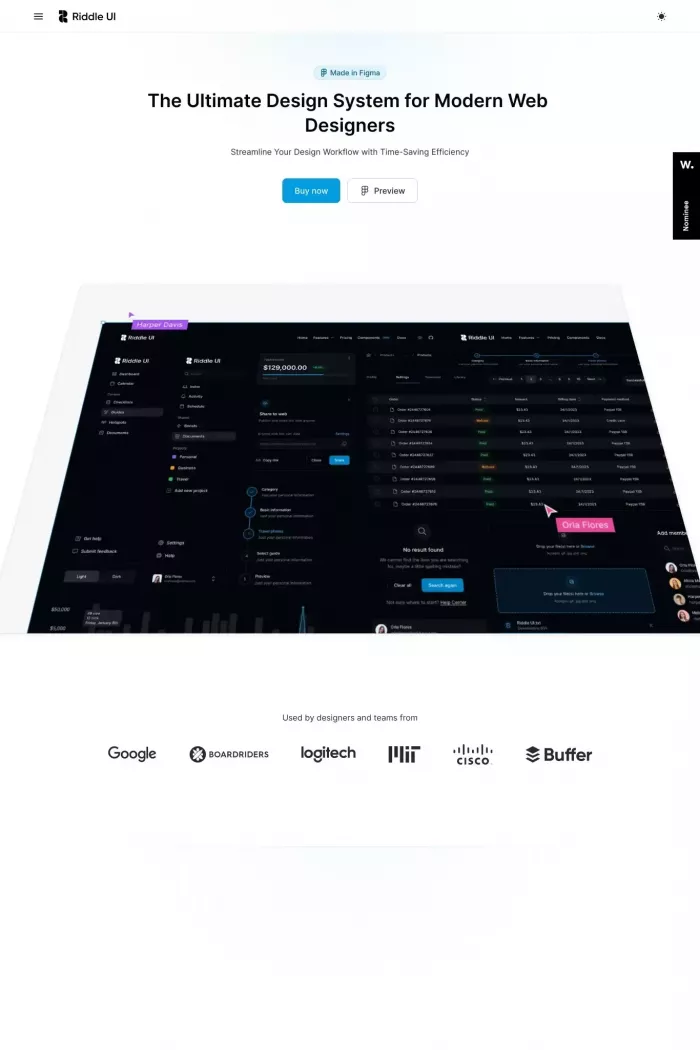 Riddle UI - Designer on Landbook