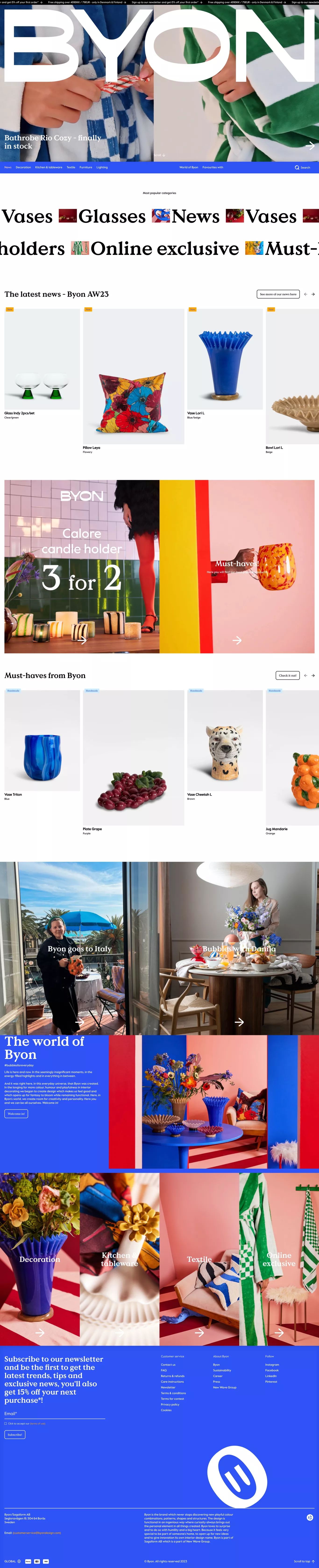 Home furnishings from Byon | Furnishing details for your home | Byon on ...