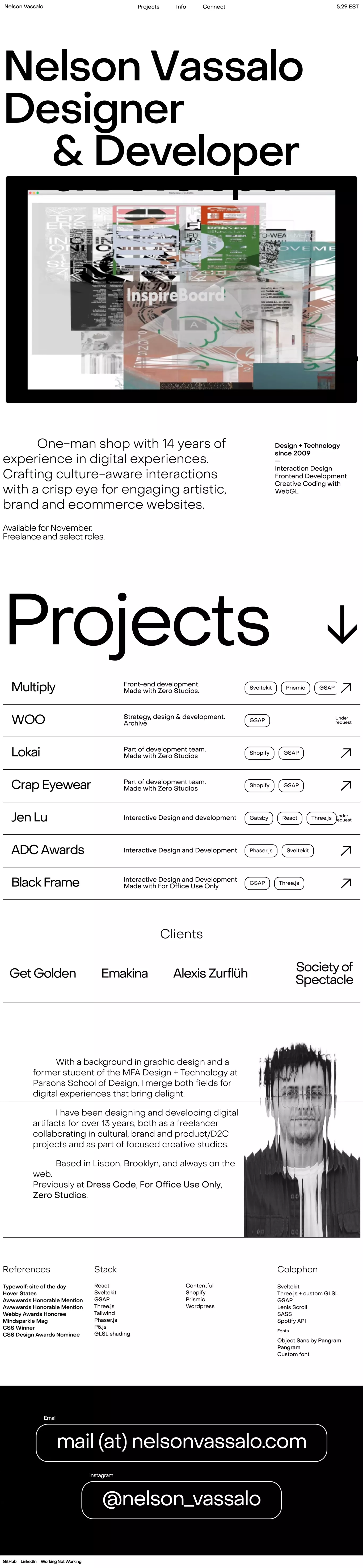 Nelson Vassalo — Designer and Developer on Landbook - get inspired by ...