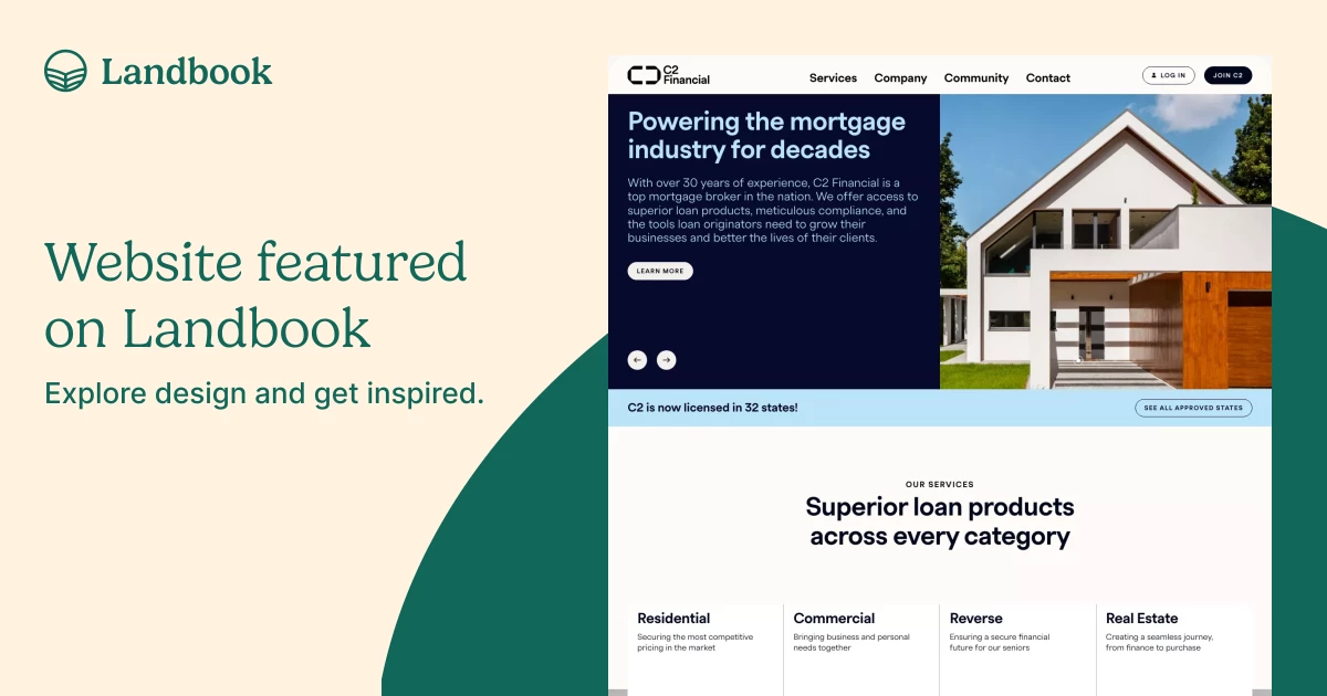 C2 Financial on Landbook - get inspired by landing design and more