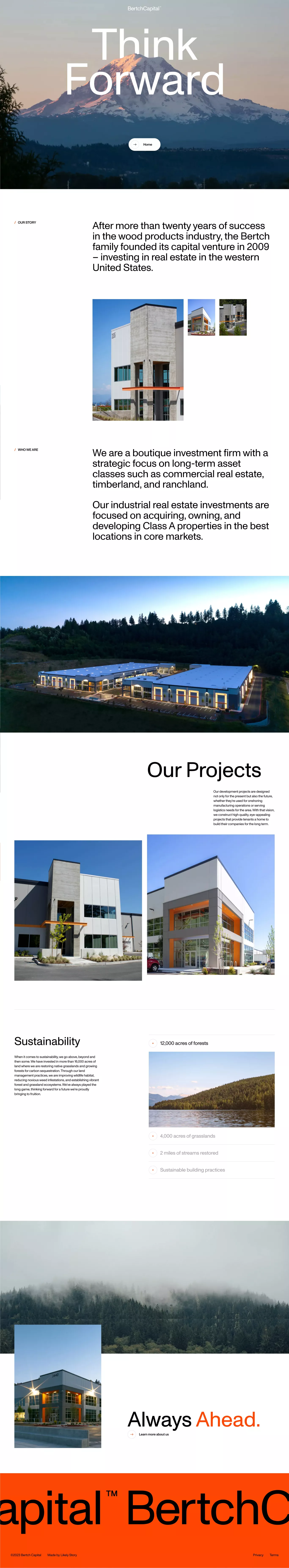 Bertch Capital on Landbook - get inspired by portfolio design and more