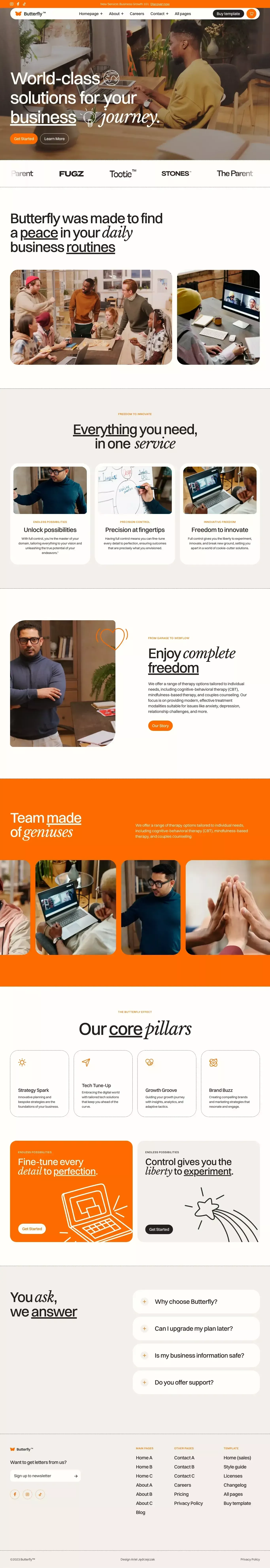 Butterfly - Webflow Ecommerce website template on Landbook - get inspired by template design and ...