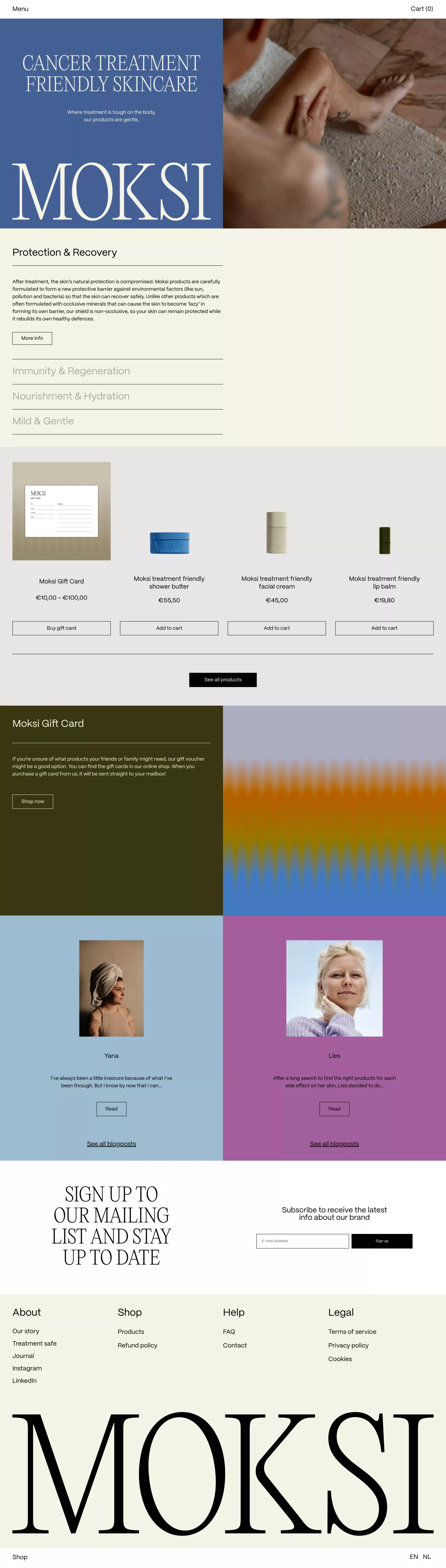 Skincare during cancer treatment on Landbook - get inspired by ...