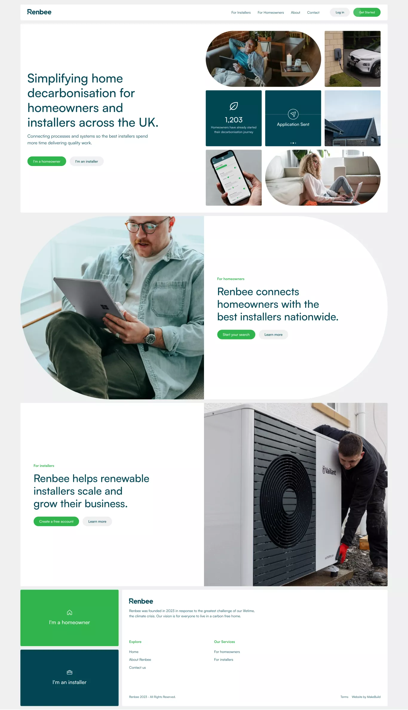 Renbee on Landbook - get inspired by landing design and more