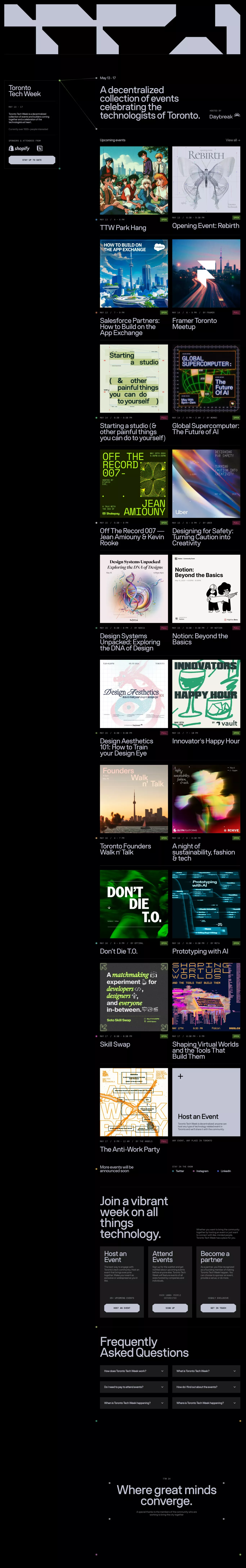 Toronto Tech Week 2024 on Landbook - get inspired by other design and more