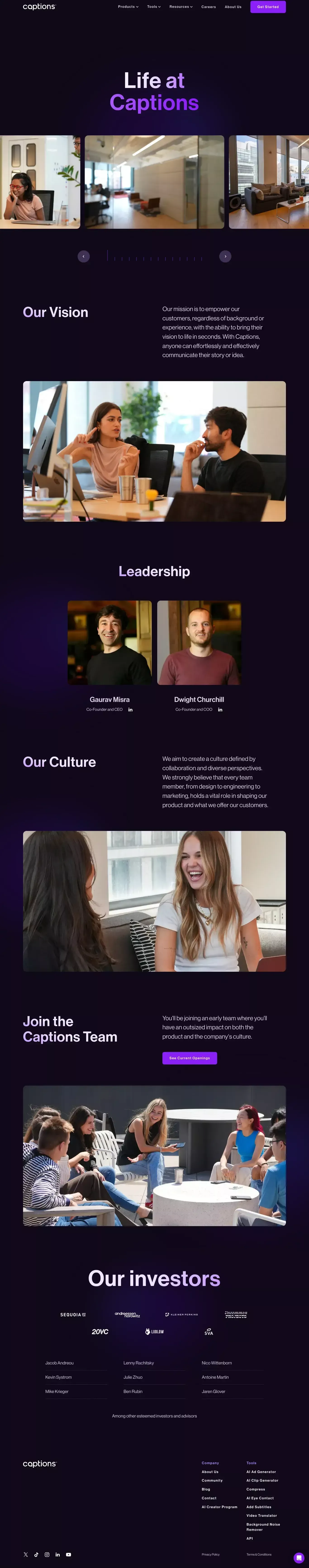 About Us — Captions on Landbook - get inspired by about us design and more