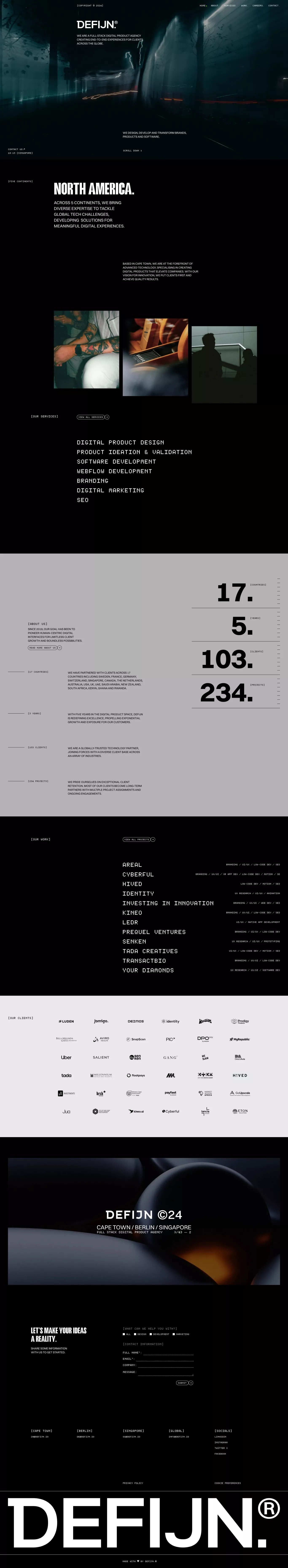 Defijn | A Full-Stack UX/UI & Software Agency based in Cape Town, Berlin and Singapore on ...