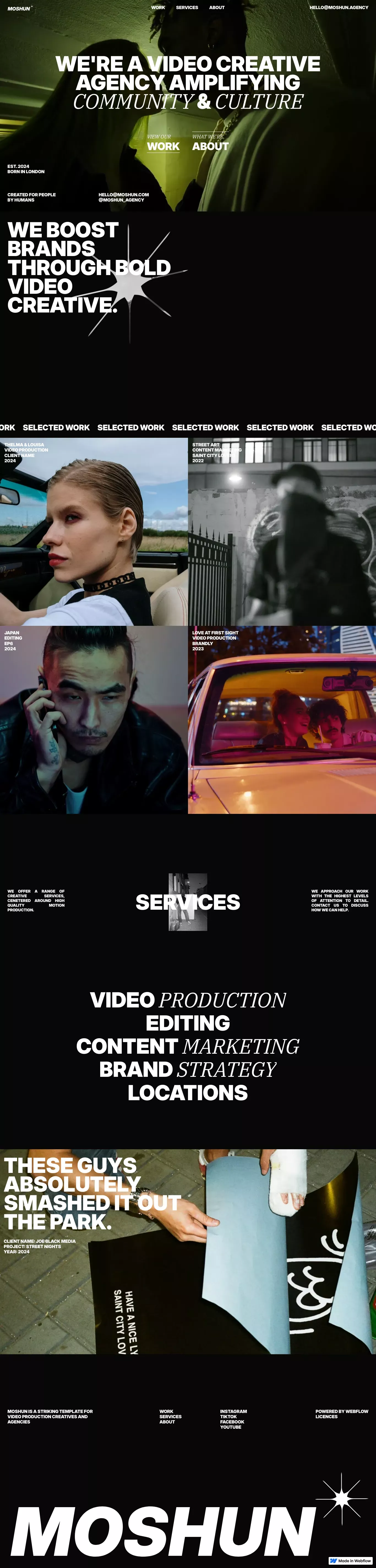 MOSHUN - Webflow HTML website template on Landbook - get inspired by ...