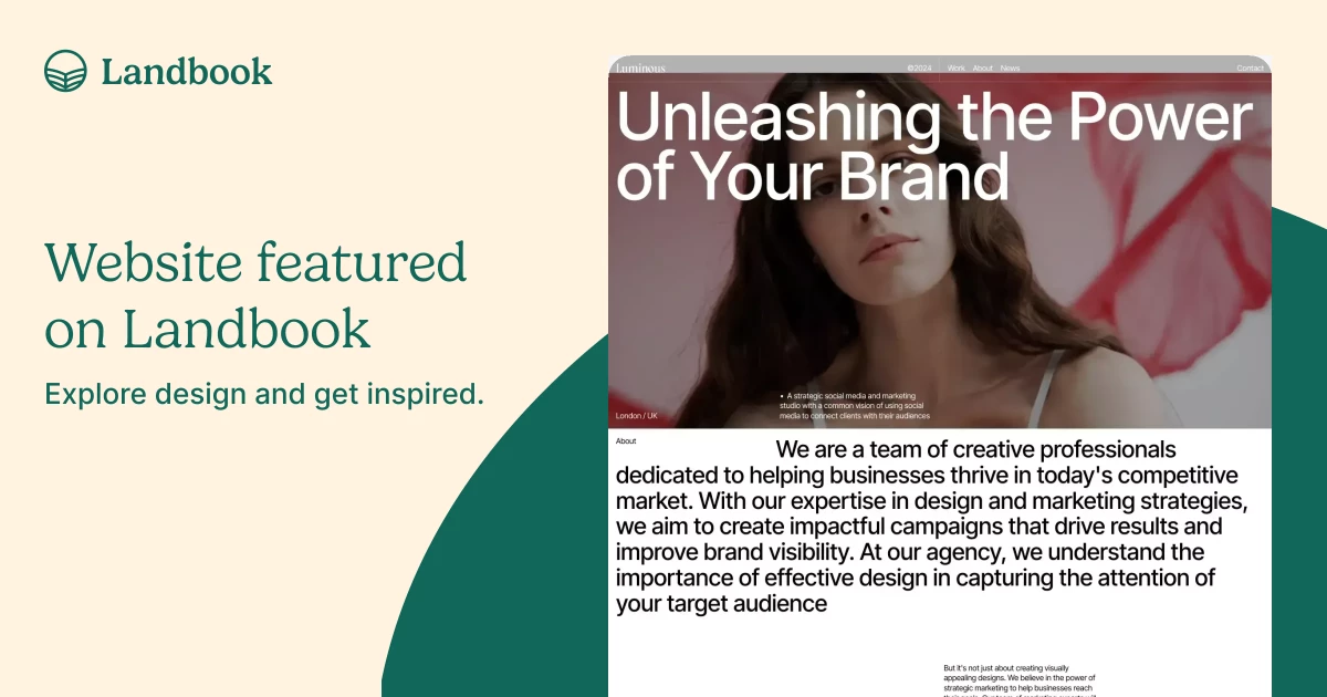 Luminous - Webflow HTML website template on Landbook - get inspired by template design and more