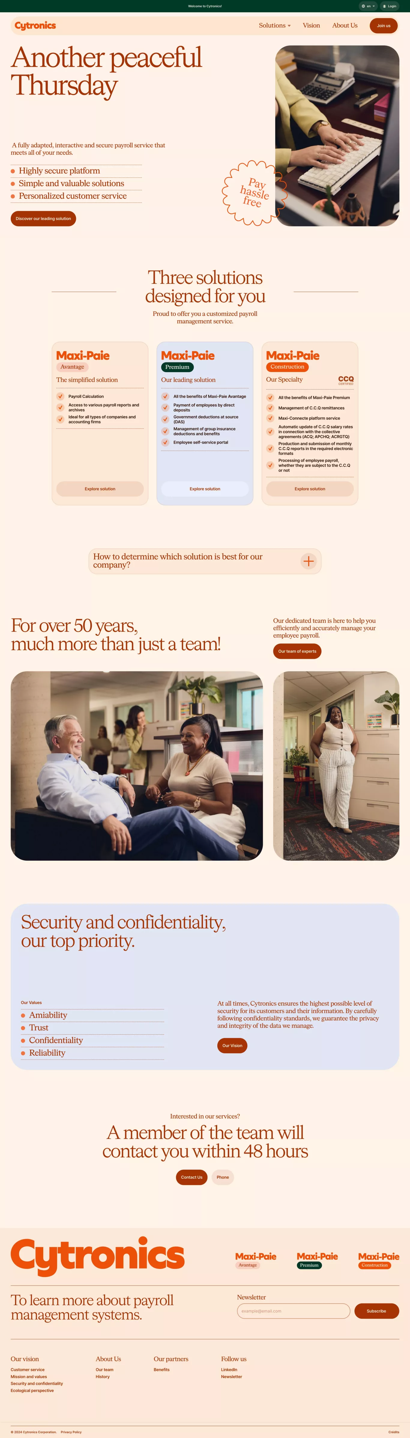 Cytronics on Landbook - get inspired by landing design and more