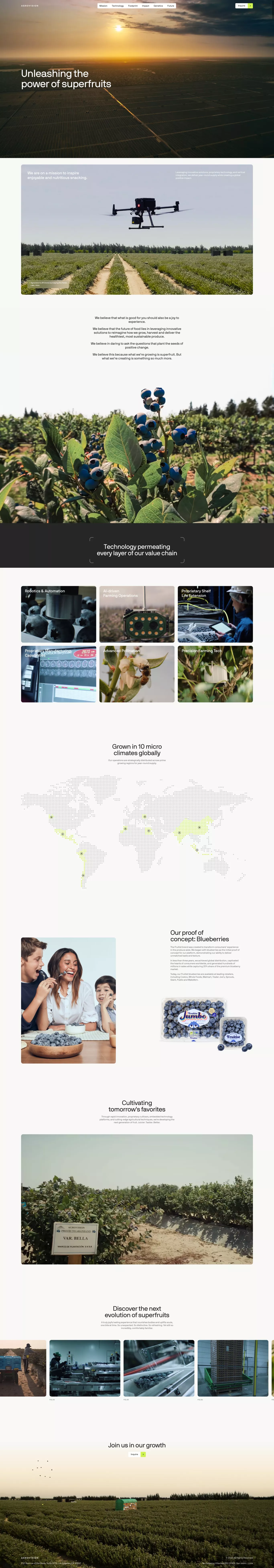 Agrovision on Landbook - get inspired by landing design and more