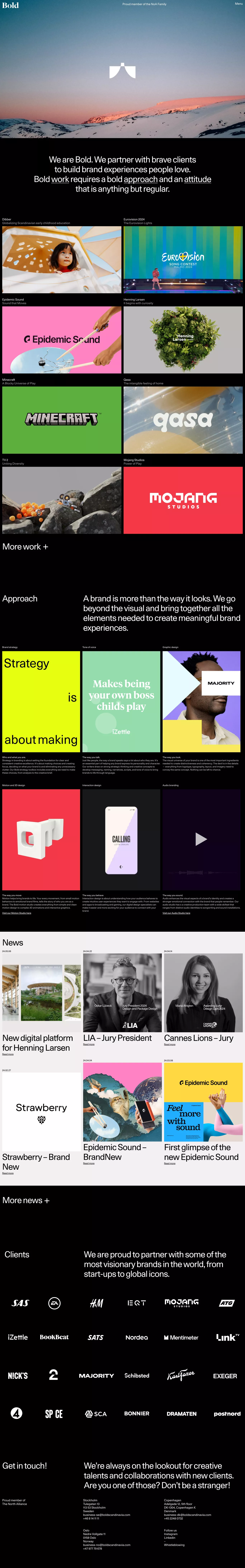 Bold | Branding and design agency on Landbook - get inspired by ...